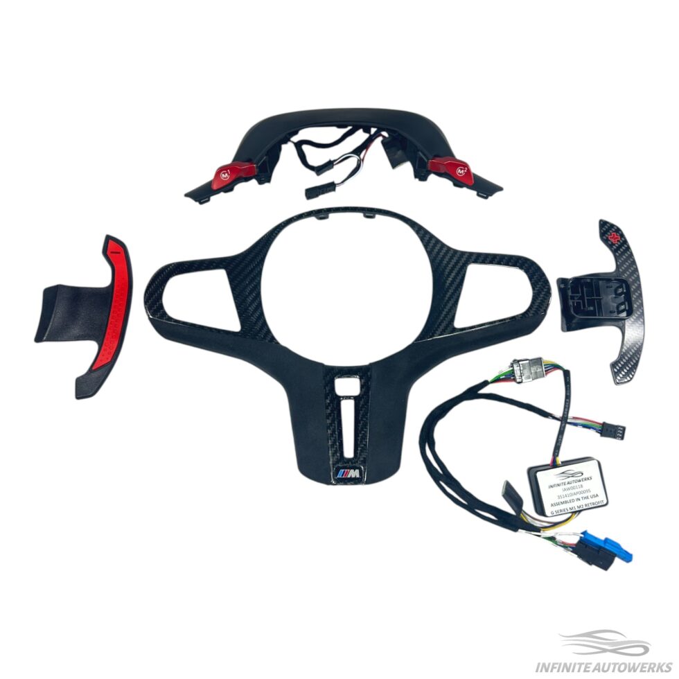 IAW Carbon BMW G2x G42 Carbon Fiber Steering Wheel Kit - Infinite Autowerks