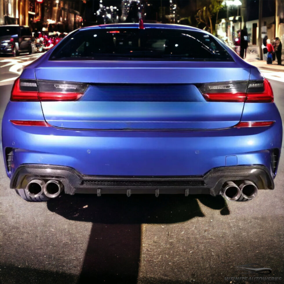 IAW Carbon BMW G20 3-Series Pre-LCI M340i Vented Diffuser - Wet Carbon ...