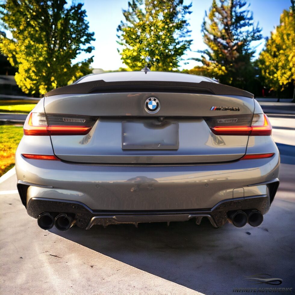 IAW Carbon - M4 Style Trunk Spoiler - BMW G20 G80 - Dry Carbon Fiber ...